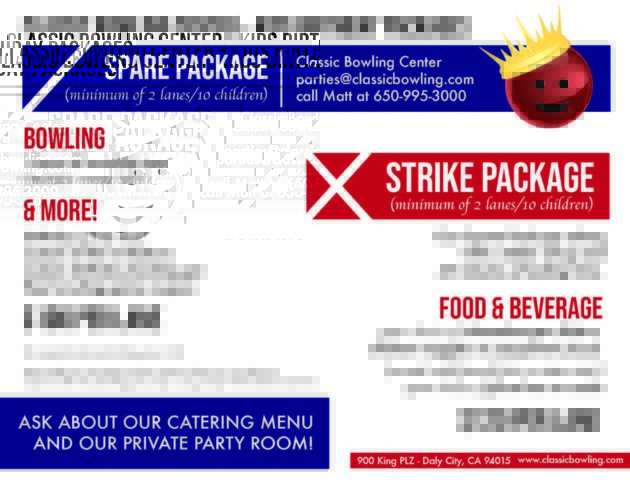 Birthday Party Ideas | Birthday Party Packages | Classic Bowling Center ...